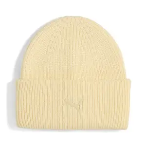 PUMA Wardrobe Essentials Chunky Mid Crown Beanie Hat - Yellow