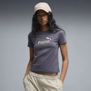 PUMA Elevated Essentials Slim T-shirt - Gray