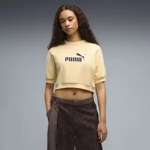 PUMA Elevated Essentials Cropped Sweatshirt - Yellow