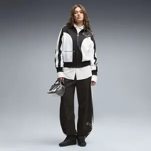 PUMA T7 Relaxed Barrel Track Pants - Black
