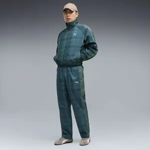 PUMA T7 Relaxed Tartan T7 Track Pants - Blue