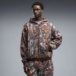 PUMA Dylan Wildcat Zip-up Basketball Hoodie - Brown