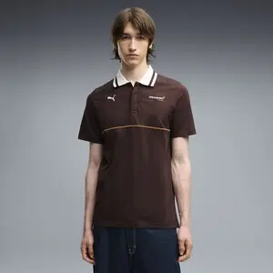 PUMA Mclaren Racing Jacquard Polo Shirt - Brown