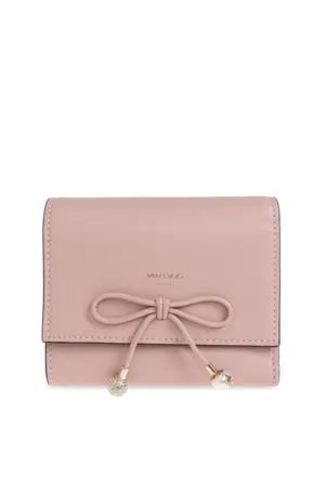 JIMMY CHOO Leather Wallet With Logo - Pink