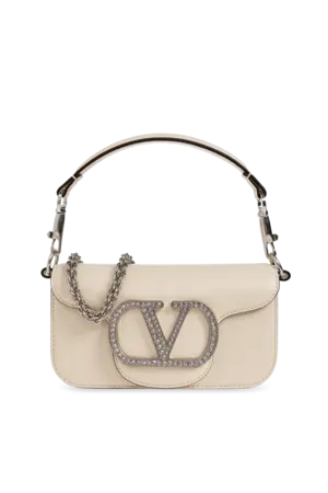 Valentino Garavani Crystal Embellished Logo Bag