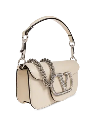 Valentino Garavani Crystal Embellished Logo Bag