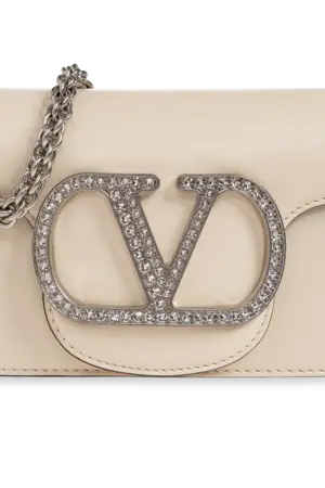 Valentino Garavani Crystal Embellished Logo Bag