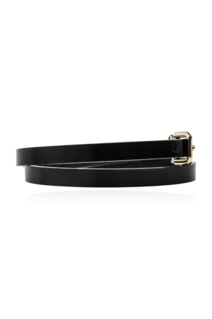 Valentino Garavani Leather Wrap Bracelet With Buckle Detail
