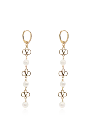Valentino Garavani Long Earrings With Glass Pearls