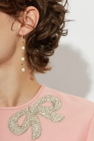 Valentino Garavani Long Earrings With Glass Pearls