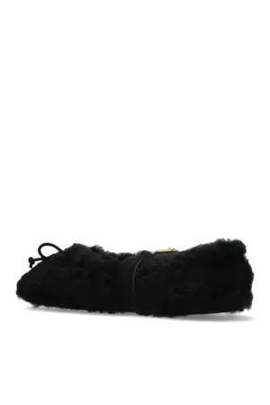 Marni Fur Ballerinas With Gold Buckle