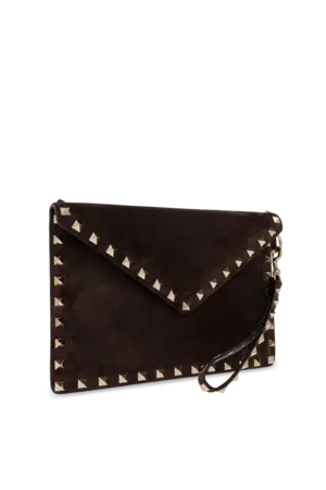 Valentino Garavani Leather Clutch With Studs