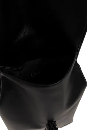 EA7 Leather Backpack With Logo Patch