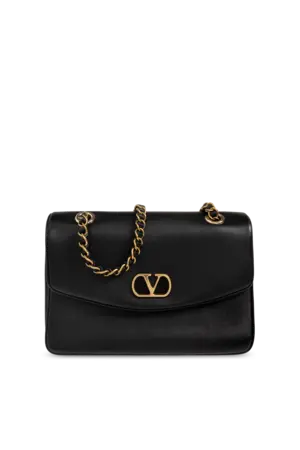 Valentino Garavani Leather Shoulder Bag - Black