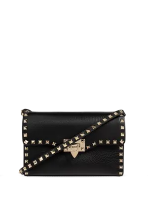 Valentino Garavani Leather Bag With Studs - Black