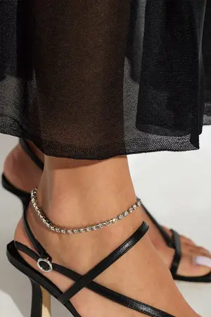 JIMMY CHOO Crystal Chain Anklet