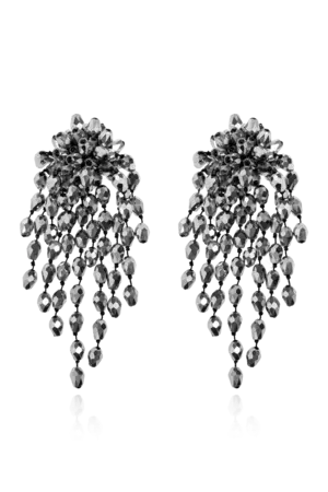 Isabel Marant Étoile Clip-on Earrings With Shimmering Crystals - Silver