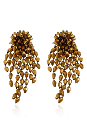 Isabel Marant Étoile Clip-on Earrings With Shimmering Crystals - Gold