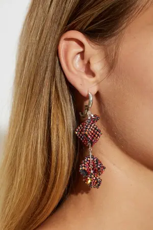 Isabel Marant Étoile Asymmetrical Crystal Earrings