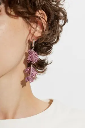 Isabel Marant Étoile Asymmetrical Crystal Drop Earrings
