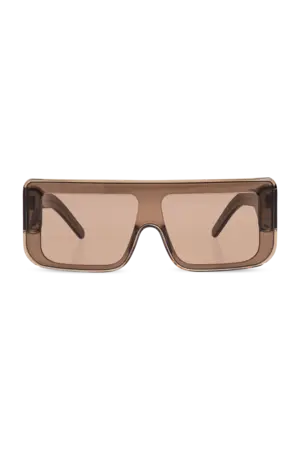 Rick Owens Geometric Shield Sunglasses - Brown