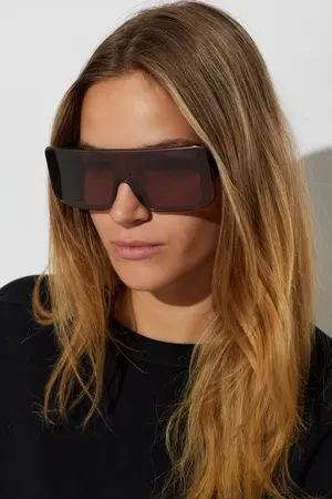 Rick Owens Geometric Shield Sunglasses