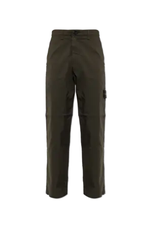 Stone Island Trousers With Logo - Green