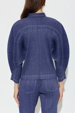 Issey Miyake Pleated Jacket With Pocket