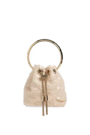 JIMMY CHOO Bon Bon Micro' Sequin Bag - Cream