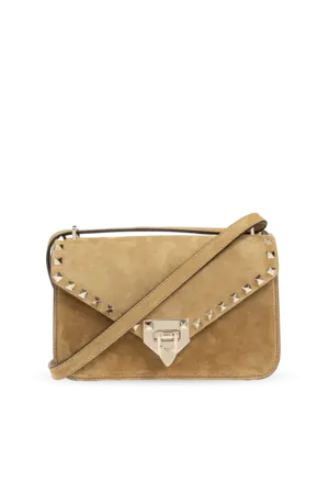 Valentino Garavani Suede Bag With Studs - Beige