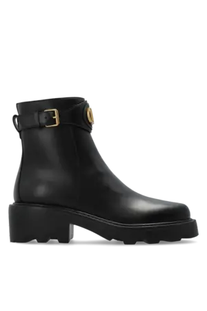 Valentino Garavani Leather Ankle Boots - Black