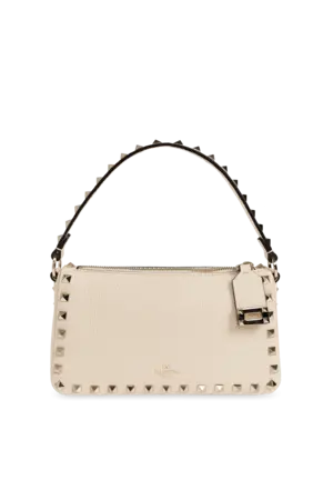 Valentino Garavani Leather Bag With Studs - Cream