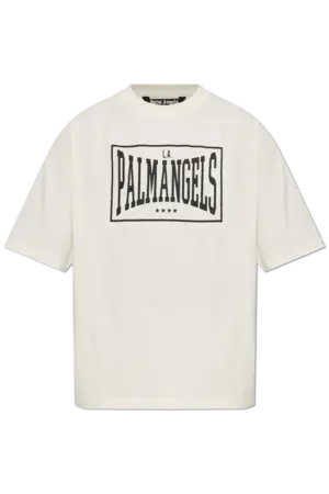 Palm Angels T-shirt With Print - Cream