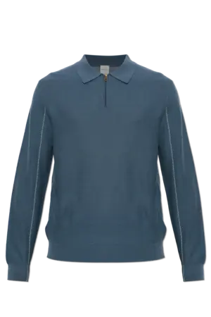 Paul Smith Wool Long-sleeve Polo - Blue