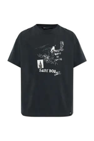Palm Angels T-shirt With Print - Black