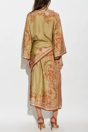 Zimmermann Silk Dress With Decorative Waist Tie