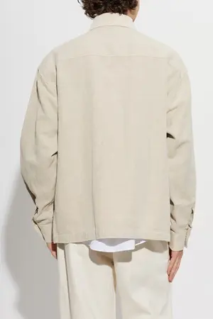 Palm Angels Cotton Linen Blend Shirt