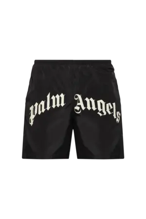 Palm Angels Logo Swim Shorts - Black