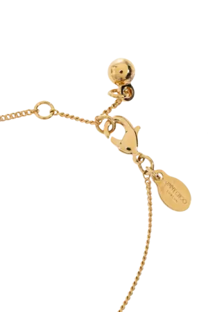 JIMMY CHOO Plated Crystal And Pearl Charm Bracelet