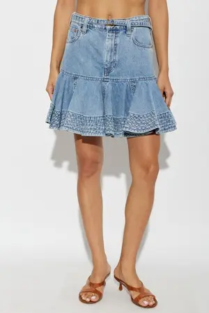 Zimmermann Denim Skirt With Belt