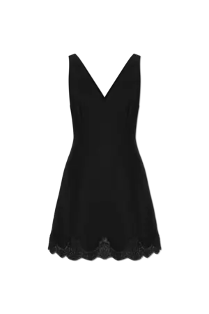 Valentino Garavani Dress With Lace Trim - Black