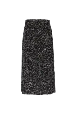 Valentino Garavani Pleated Silk Skirt - Black