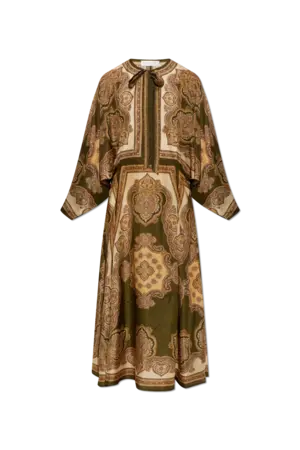 Zimmermann Silk Dress With Wide Sleeves