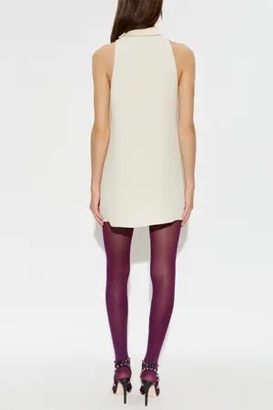 Valentino Garavani Silk V-neck Mini Dress