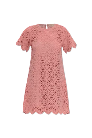 Michael Kors Dress With A Decorative Knit - Pink