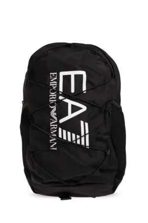 EA7 Backpack With Printed Logo - Black