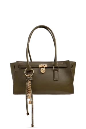 Michael Kors Hamilton Moderne Leather Bag - Green
