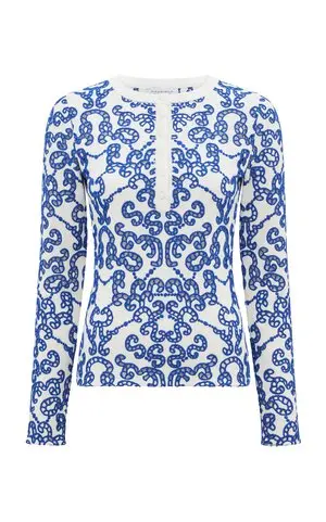 Gabriela Hearst Atoll Wool Top - Blue