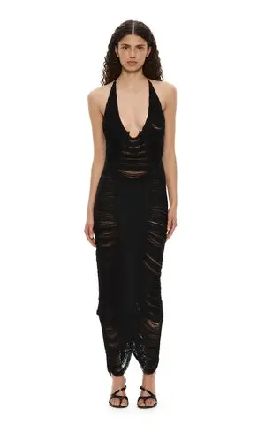 Christopher Esber Fringed Knit Maxi Dress