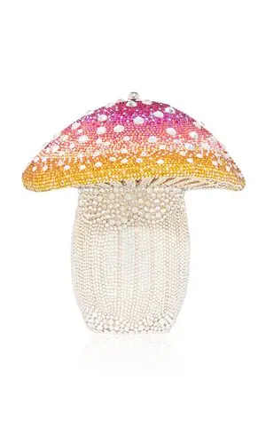 Judith Leiber Toadstool Mushroom Clutch - Silver